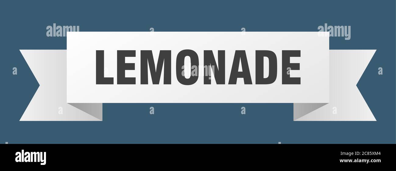 lemonade ribbon. lemonade paper band banner sign Stock Vector Image ...
