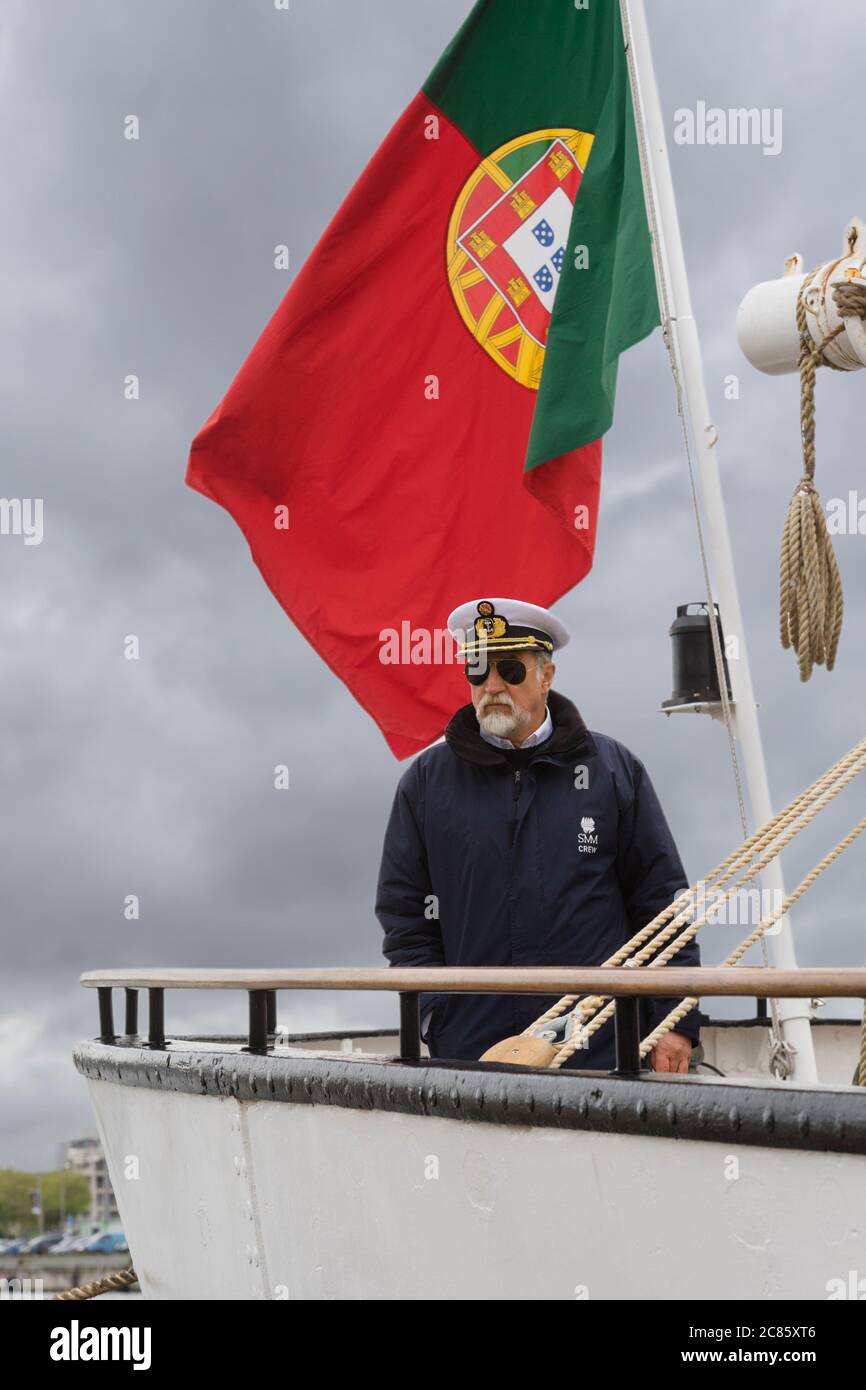 captain of the four-masted schooner Santa Maria Manuela in Dunkirk ...