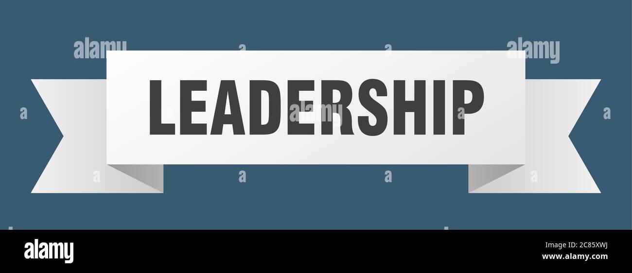 leadership ribbon. leadership paper band banner sign Stock Vector Image ...