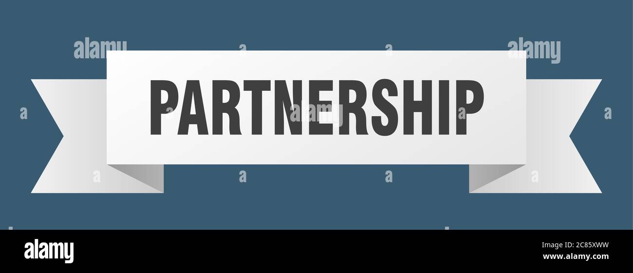 partnership ribbon. partnership paper band banner sign Stock Vector ...