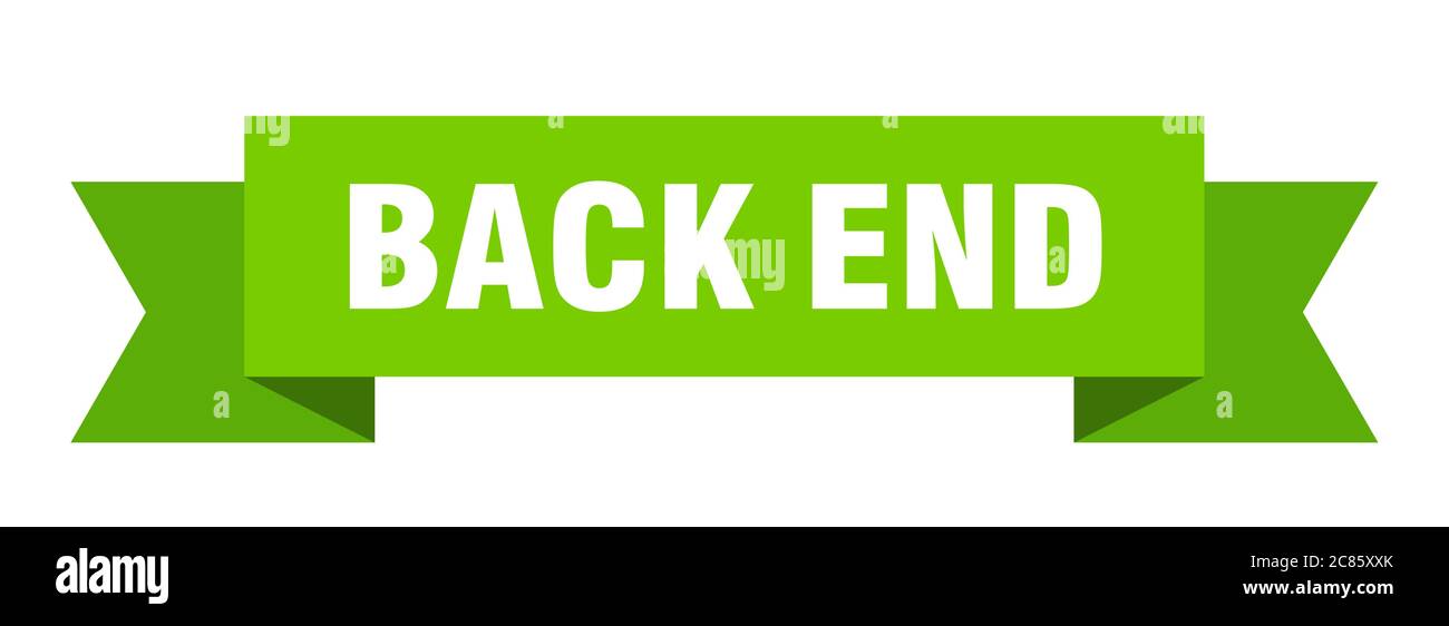 back end ribbon. back end paper band banner sign Stock Vector Image ...
