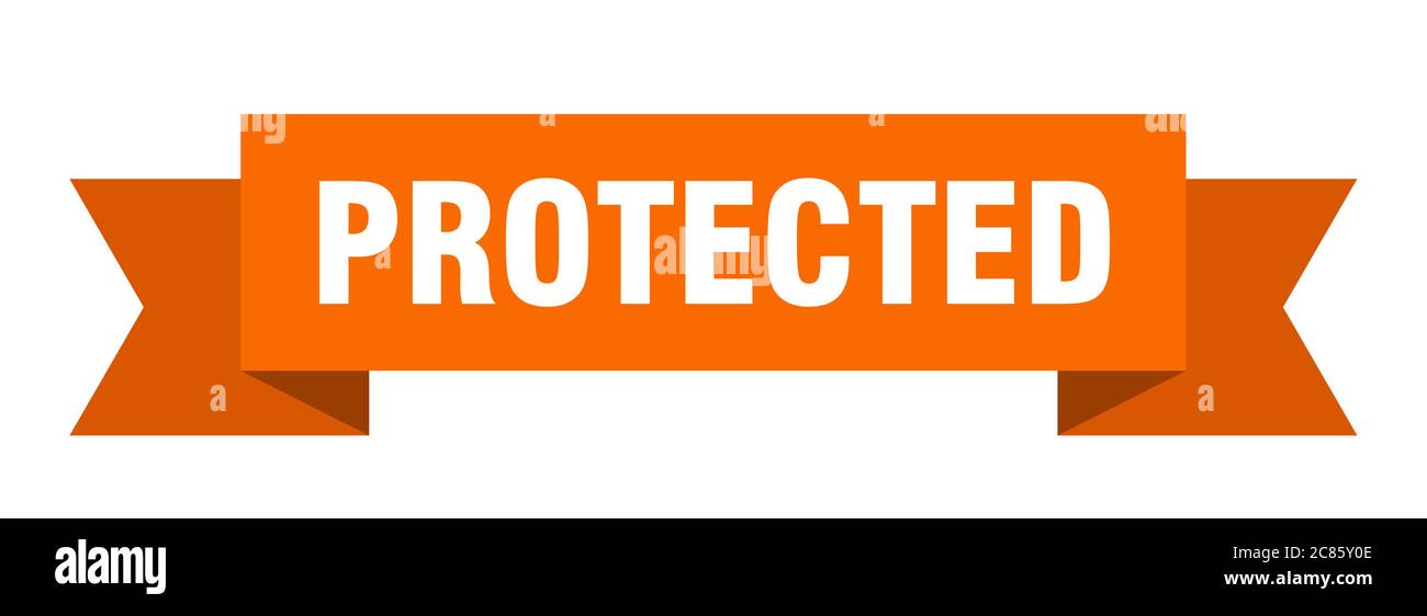 protected ribbon. protected paper band banner sign Stock Vector Image & Art - Alamy