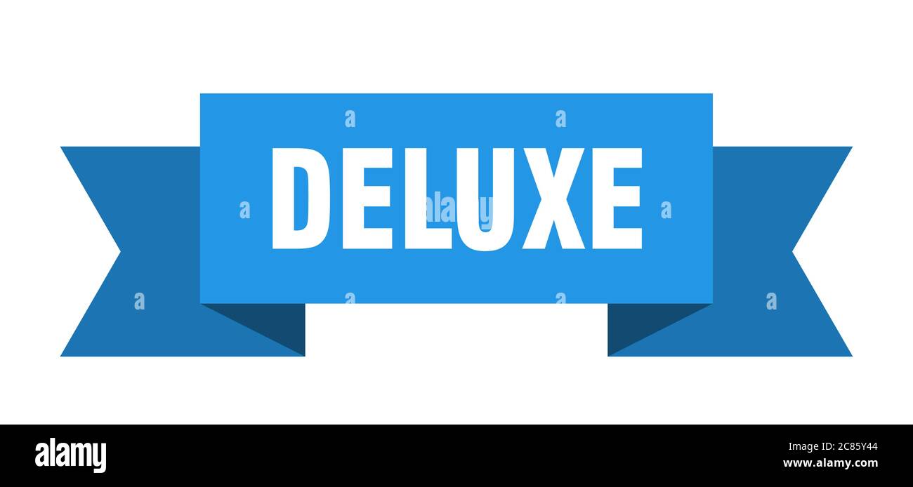 deluxe ribbon. deluxe paper band banner sign Stock Vector Image & Art ...