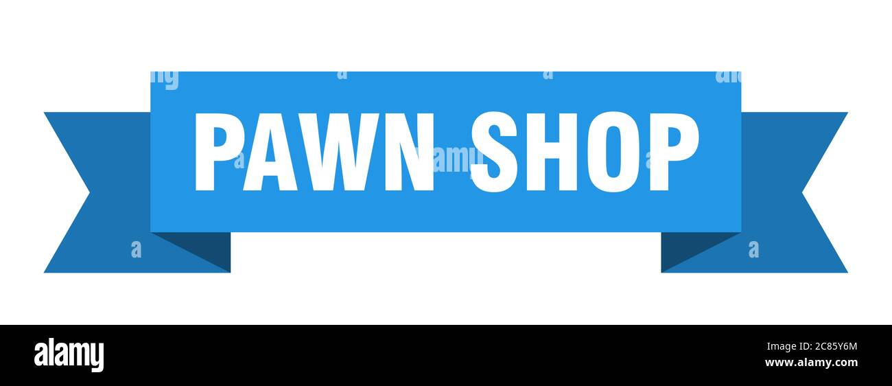 pawn shop ribbon. pawn shop paper band banner sign Stock Vector Image ...