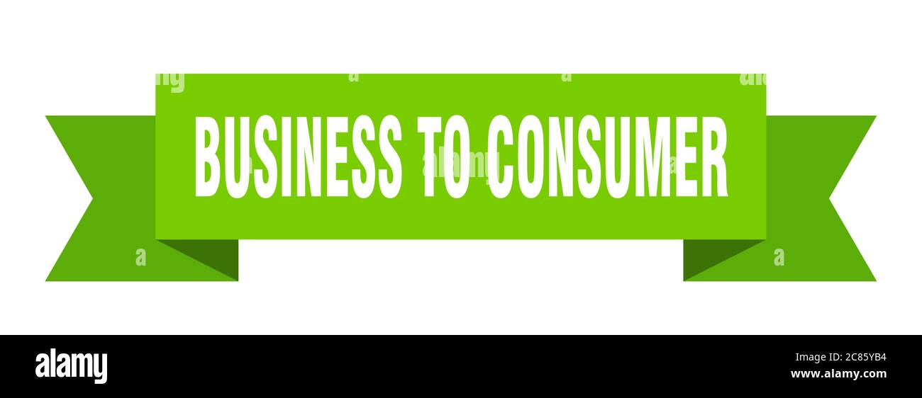 business to consumer ribbon. business to consumer paper band banner ...