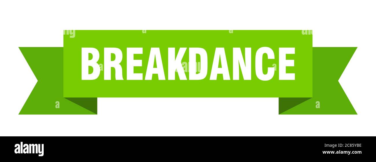 breakdance ribbon. breakdance paper band banner sign Stock Vector Image ...