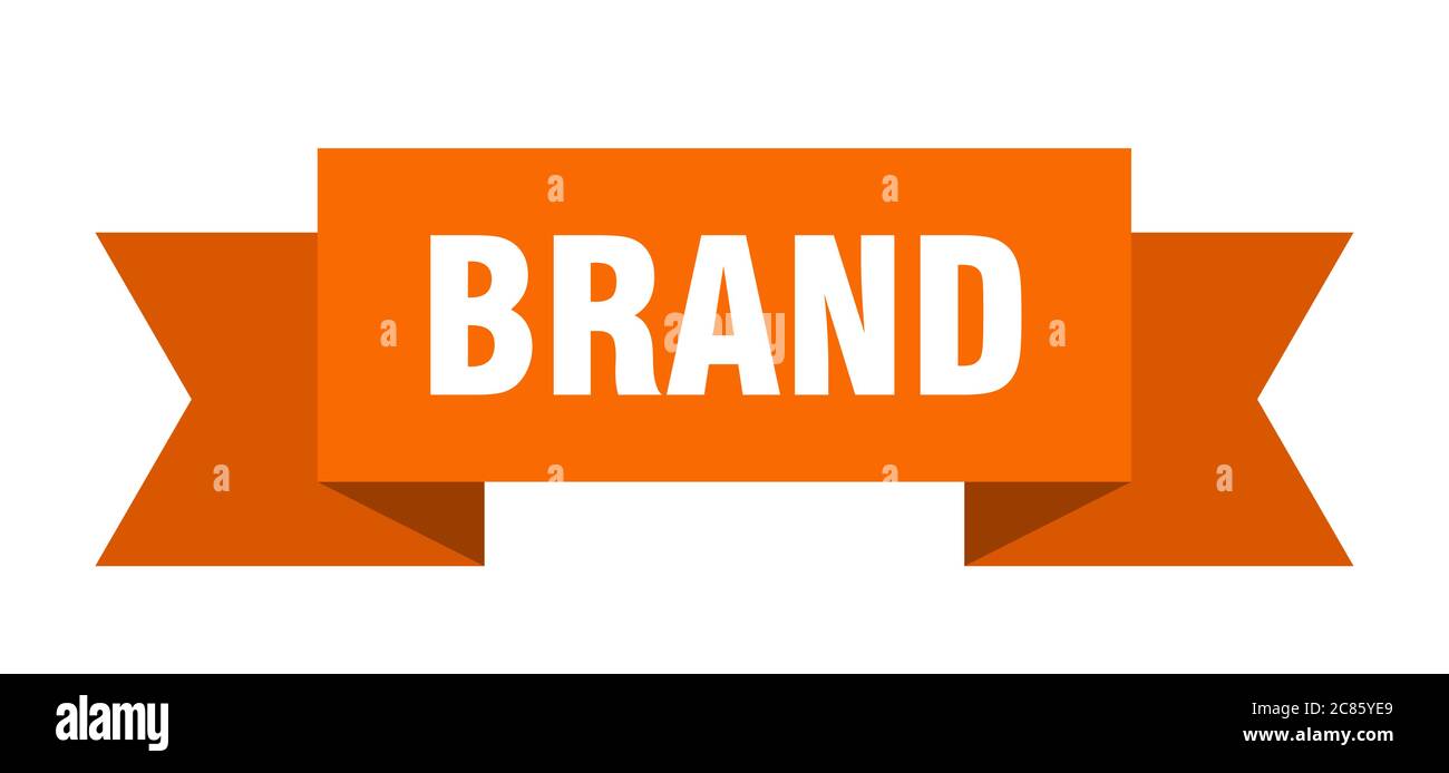 brand ribbon. brand paper band banner sign Stock Vector Image & Art - Alamy