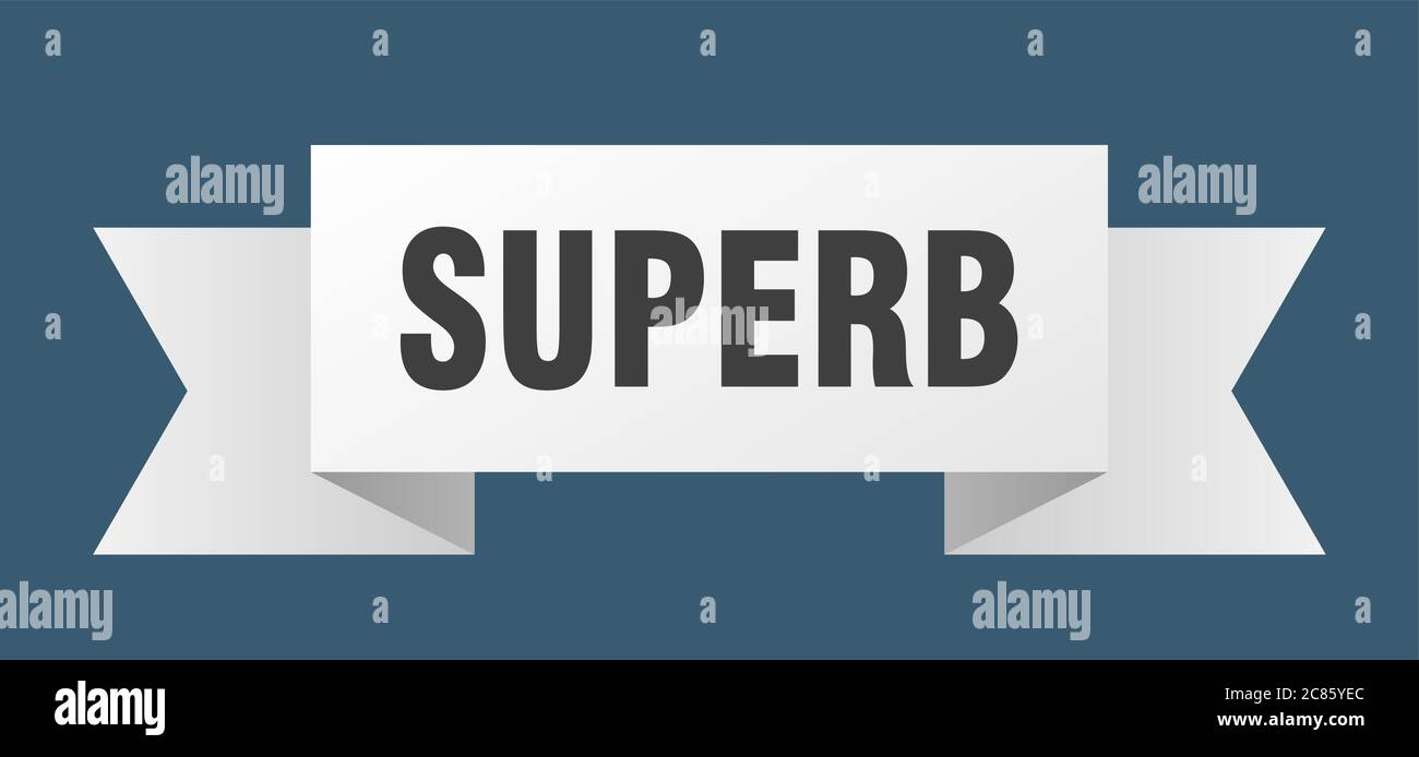 superb ribbon. superb paper band banner sign Stock Vector Image & Art ...