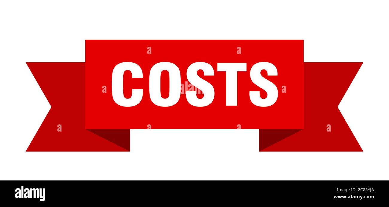 costs ribbon. costs paper band banner sign Stock Vector Image & Art - Alamy
