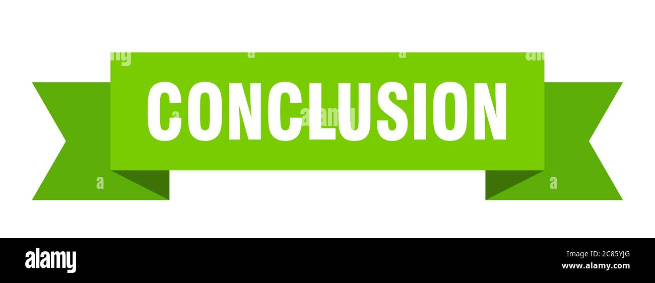 conclusion ribbon. conclusion paper band banner sign Stock Vector Image ...