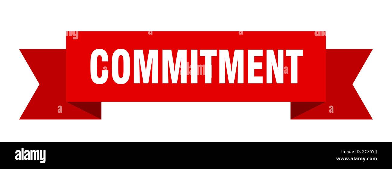 commitment ribbon. commitment paper band banner sign Stock Vector Image ...