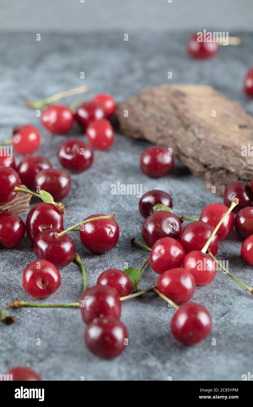 Red sour cherries hi-res stock photography and images - Alamy