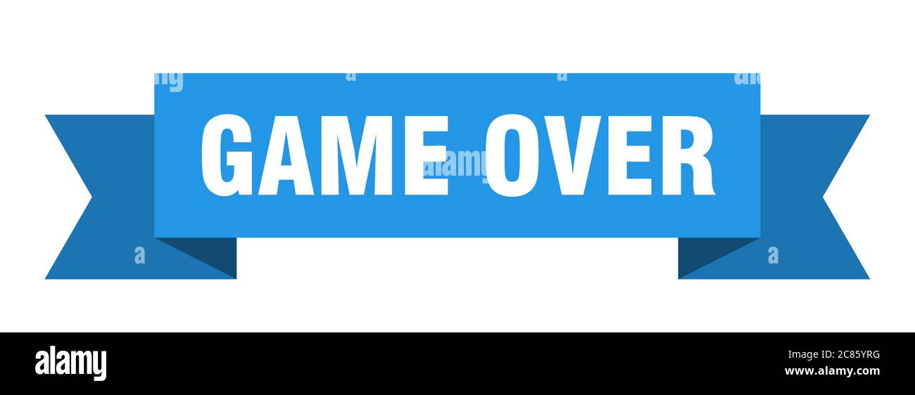 game over ribbon. game over paper band banner sign Stock Vector Image ...