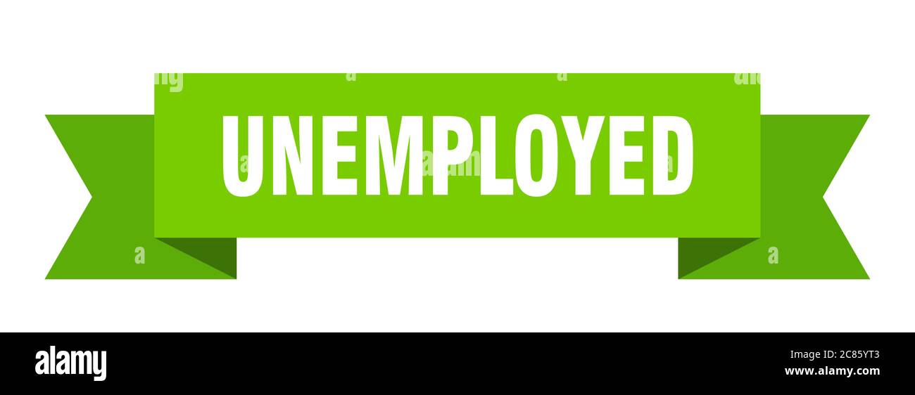 unemployed ribbon. unemployed paper band banner sign Stock Vector Image ...