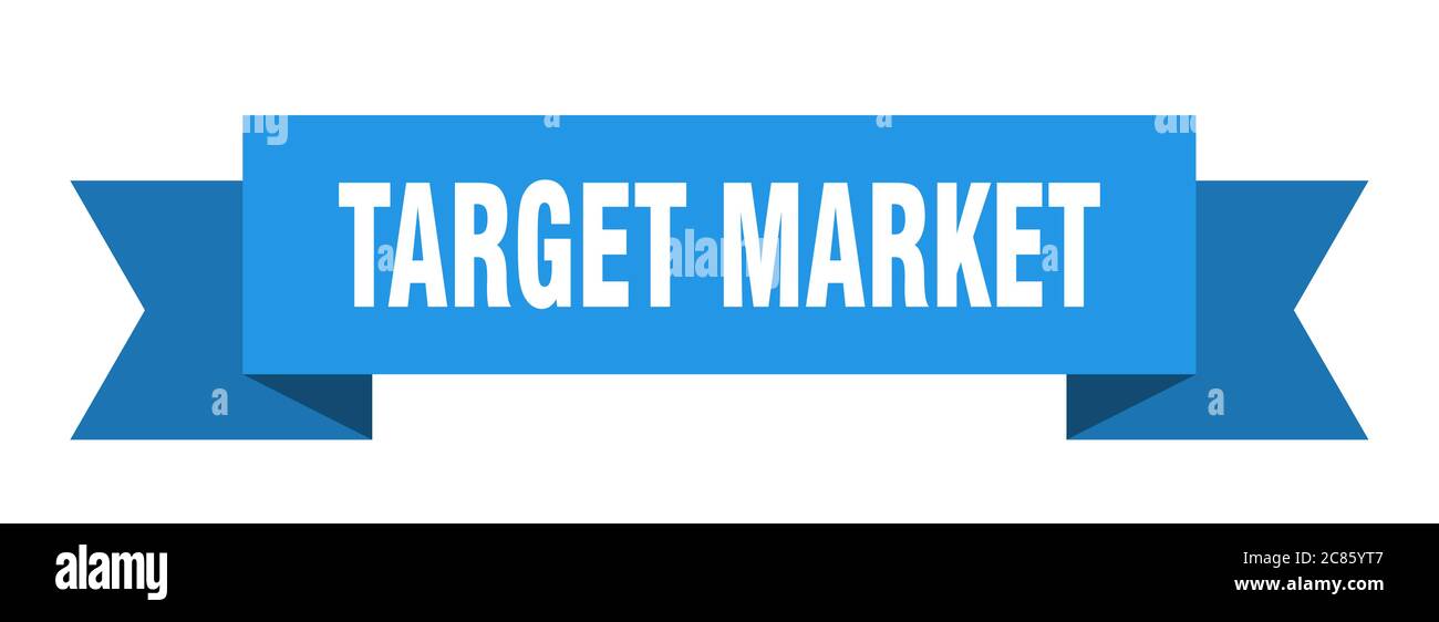 target market ribbon. target market paper band banner sign Stock Vector ...