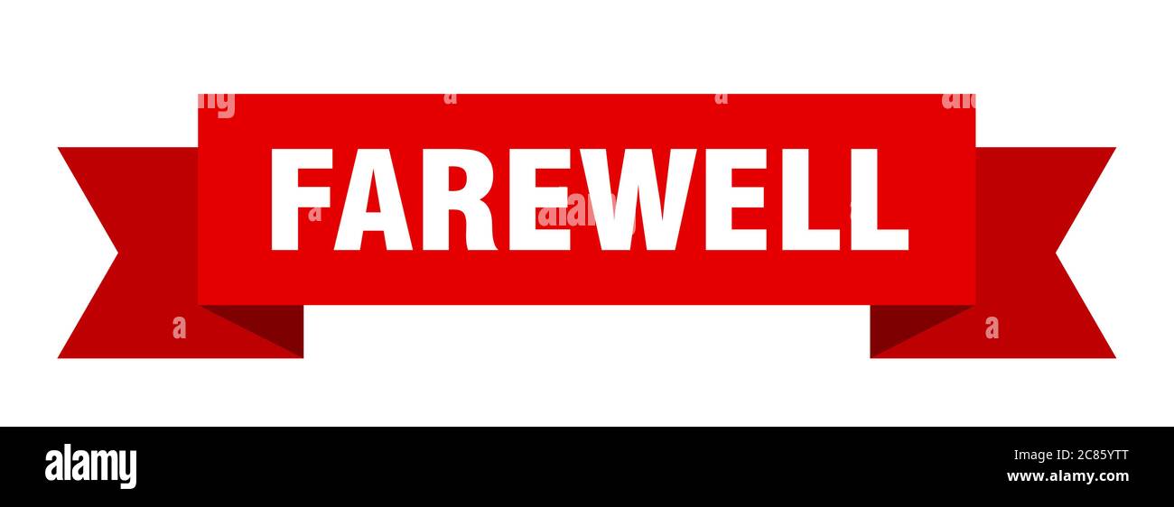 farewell ribbon. farewell paper band banner sign Stock Vector Image ...