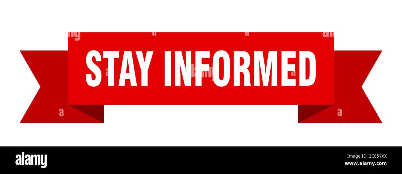stay informed ribbon. stay informed paper band banner sign Stock Vector ...