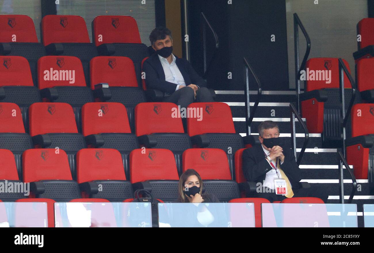 Watford owner gino pozzo stands premier league match vicarage road hi ...