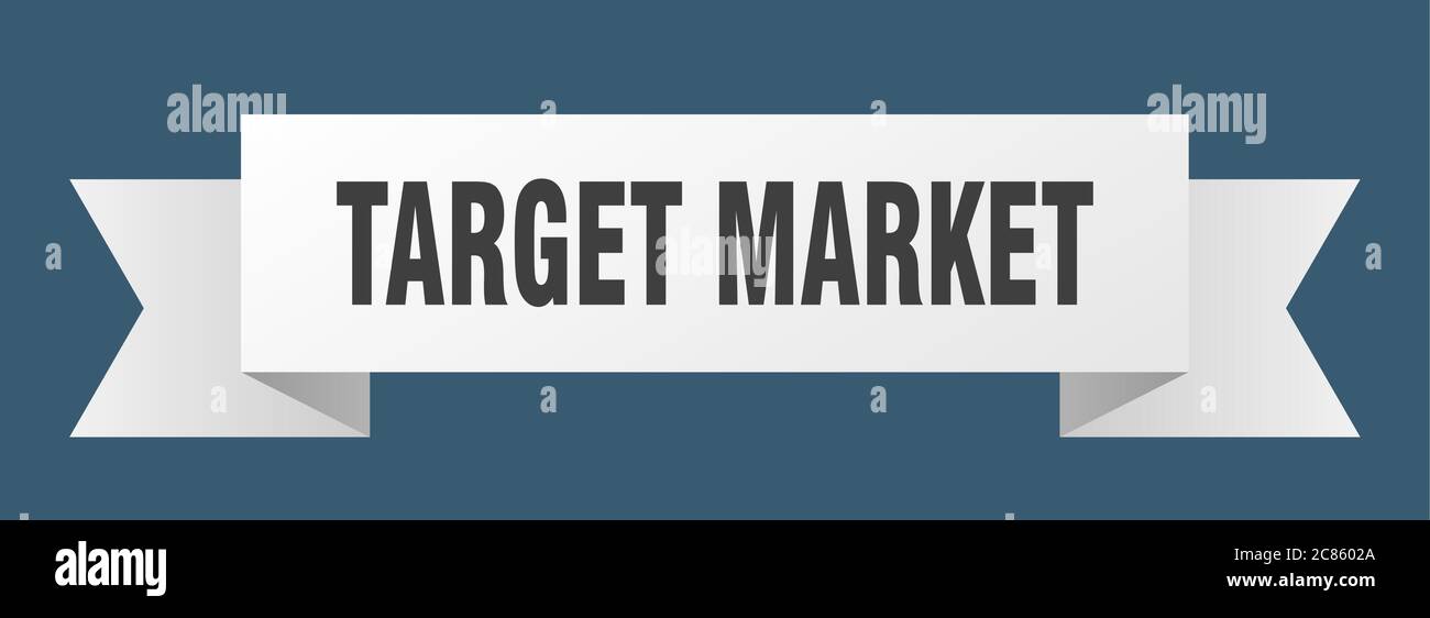 target market ribbon. target market paper band banner sign Stock Vector ...
