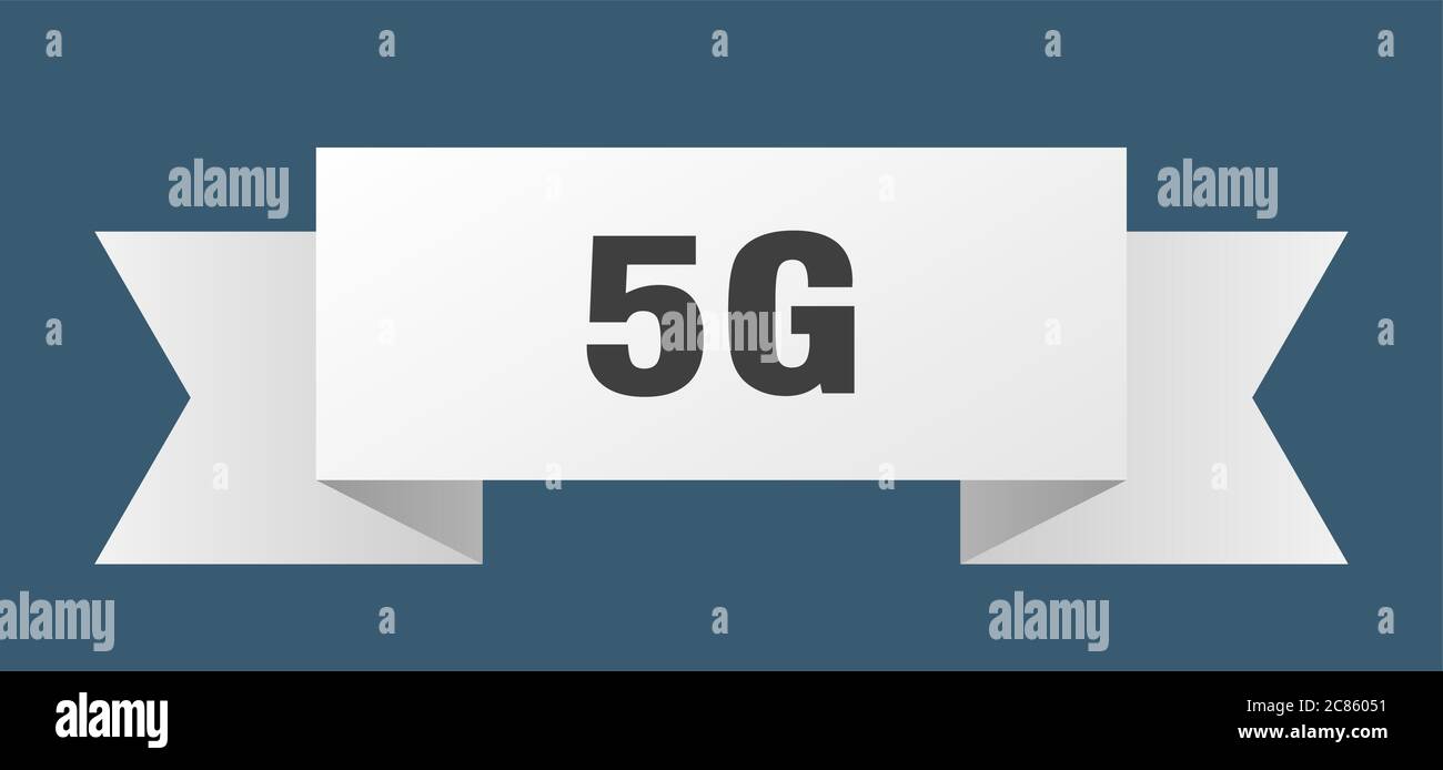 5g ribbon. 5g paper band banner sign Stock Vector Image & Art - Alamy