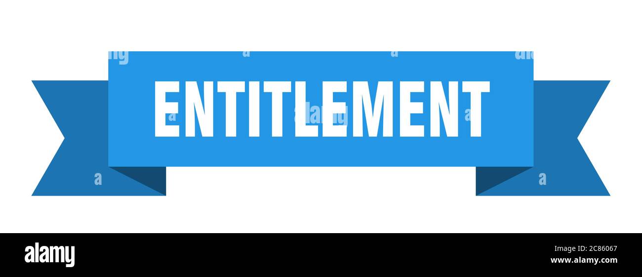 entitlement ribbon. entitlement paper band banner sign Stock Vector ...