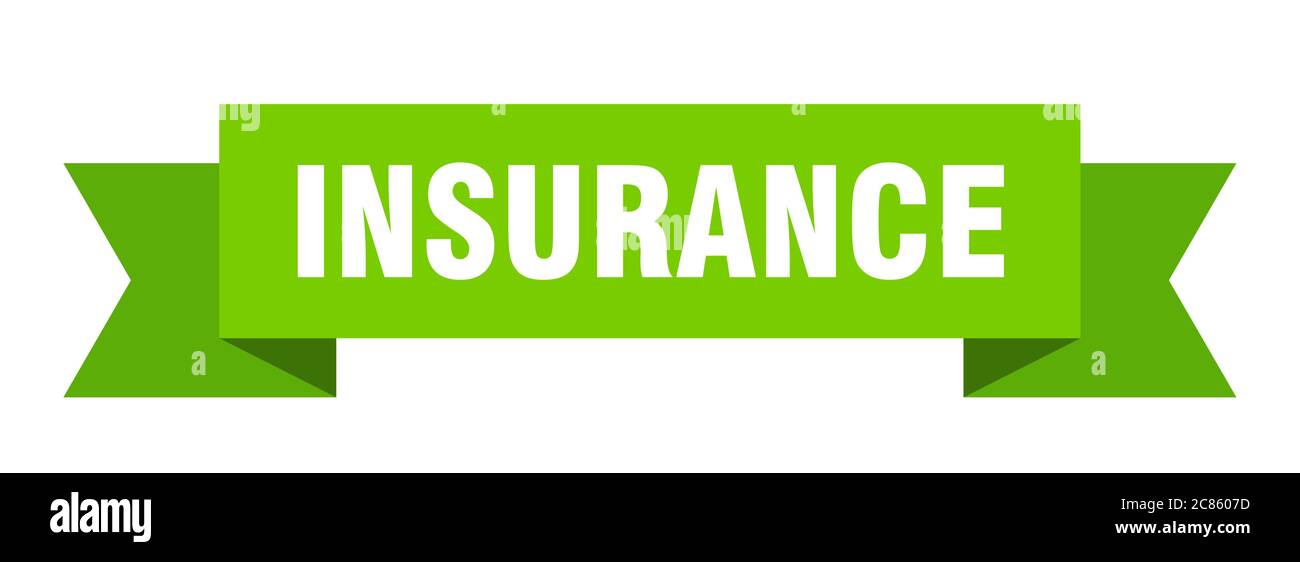 insurance ribbon. insurance paper band banner sign Stock Vector Image ...