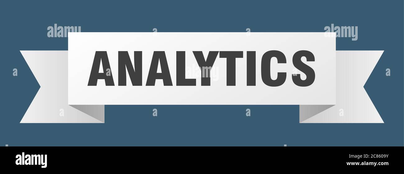 analytics ribbon. analytics paper band banner sign Stock Vector Image ...