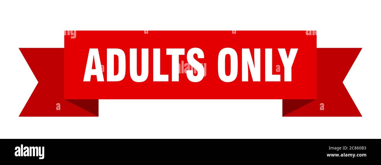 adults only ribbon. adults only paper band banner sign Stock Vector ...