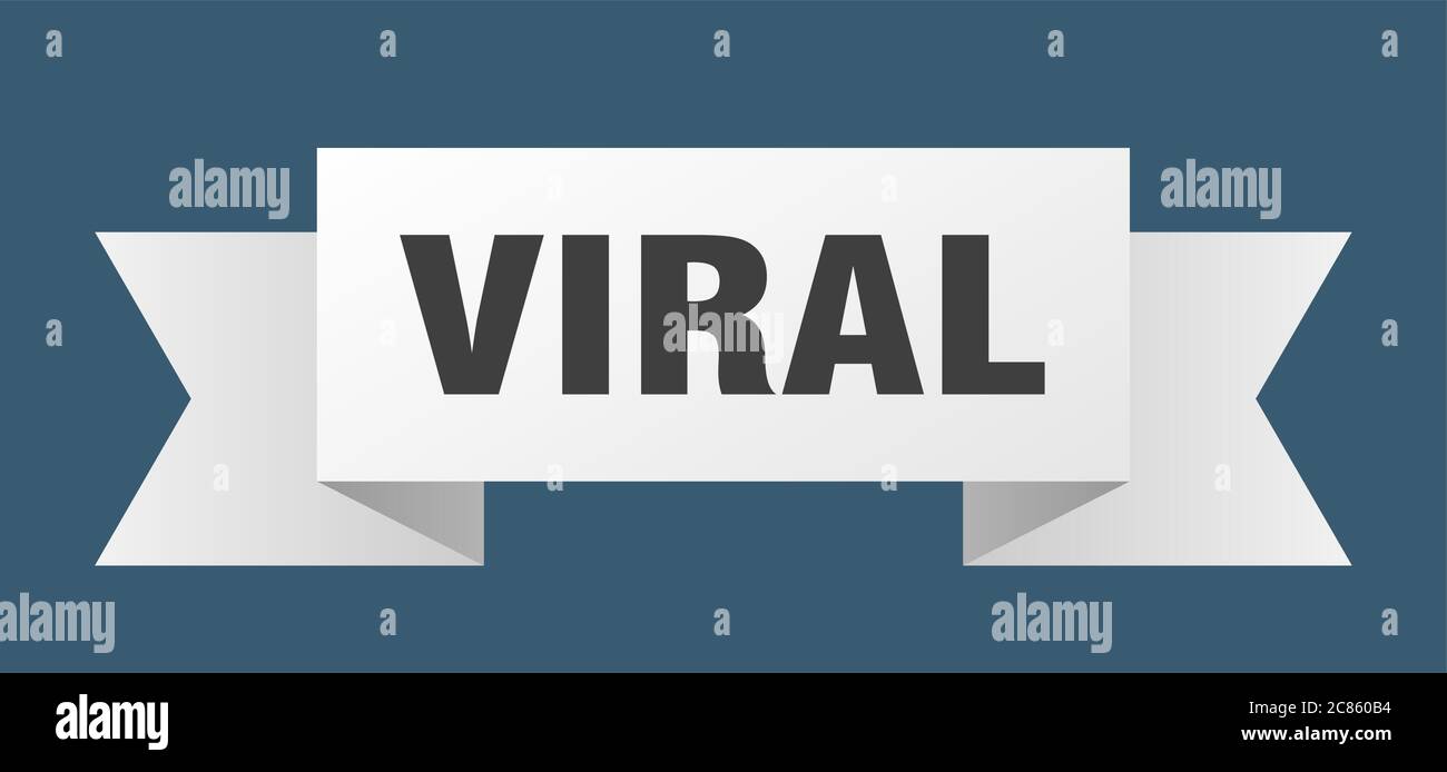 viral ribbon. viral paper band banner sign Stock Vector Image & Art - Alamy