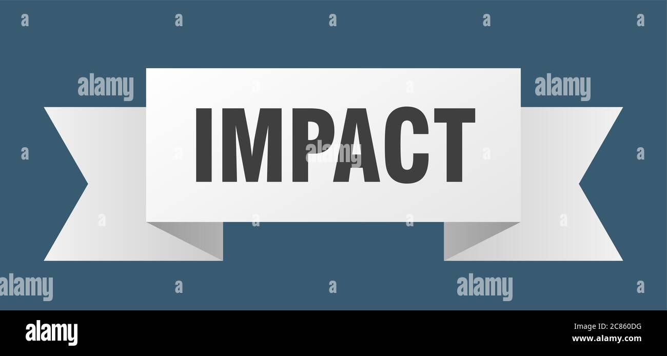 impact ribbon. impact paper band banner sign Stock Vector Image & Art ...