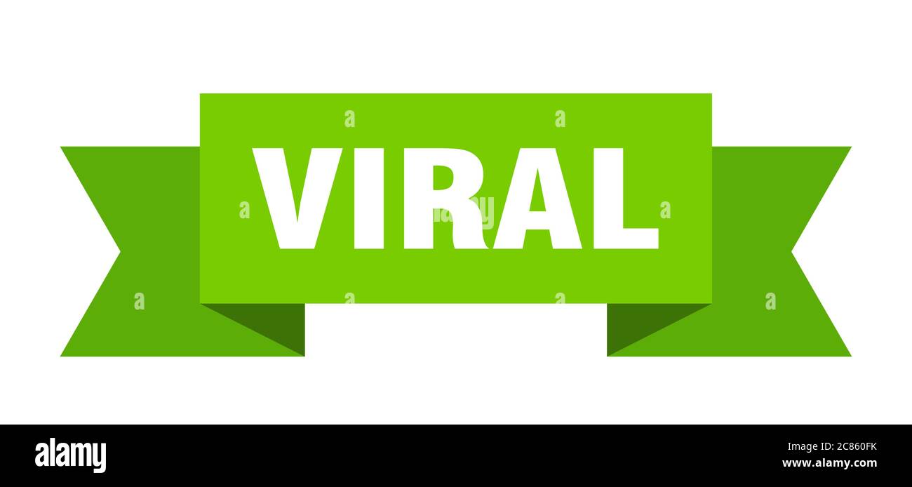 viral ribbon. viral paper band banner sign Stock Vector Image & Art - Alamy