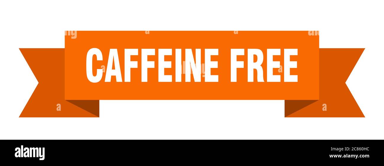 caffeine free ribbon. caffeine free paper band banner sign Stock Vector ...