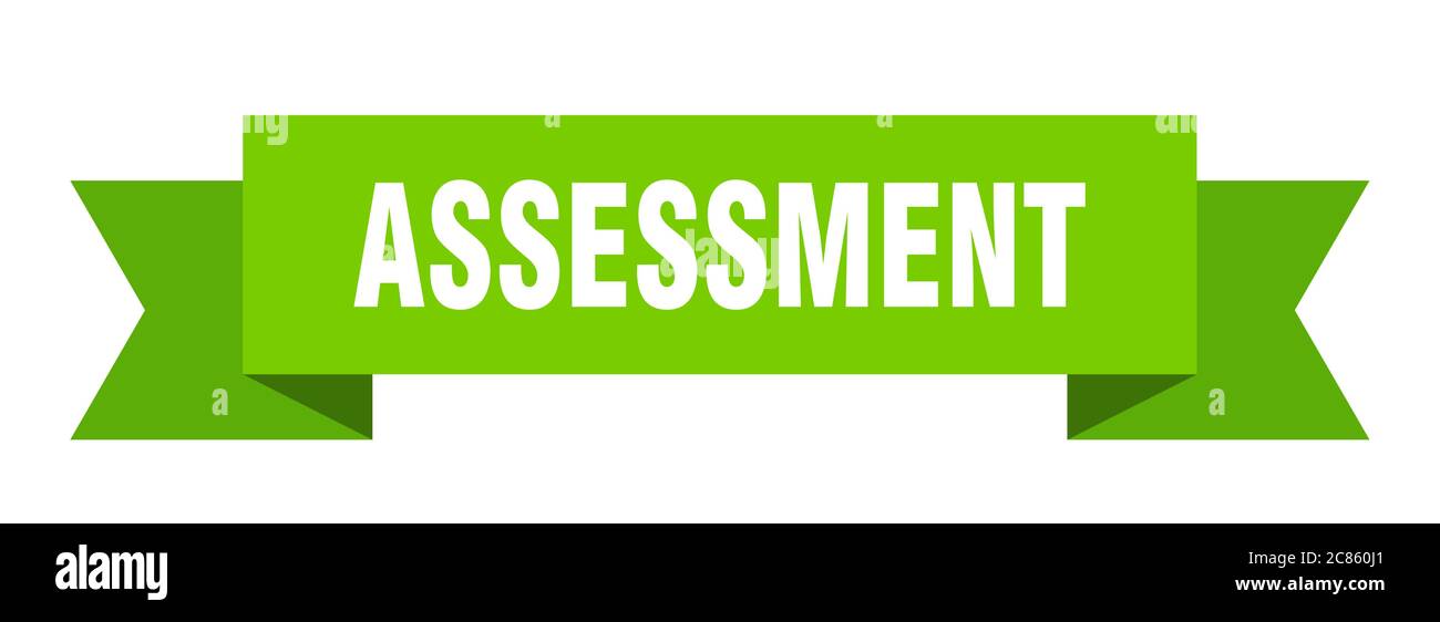 assessment ribbon. assessment paper band banner sign Stock Vector Image ...