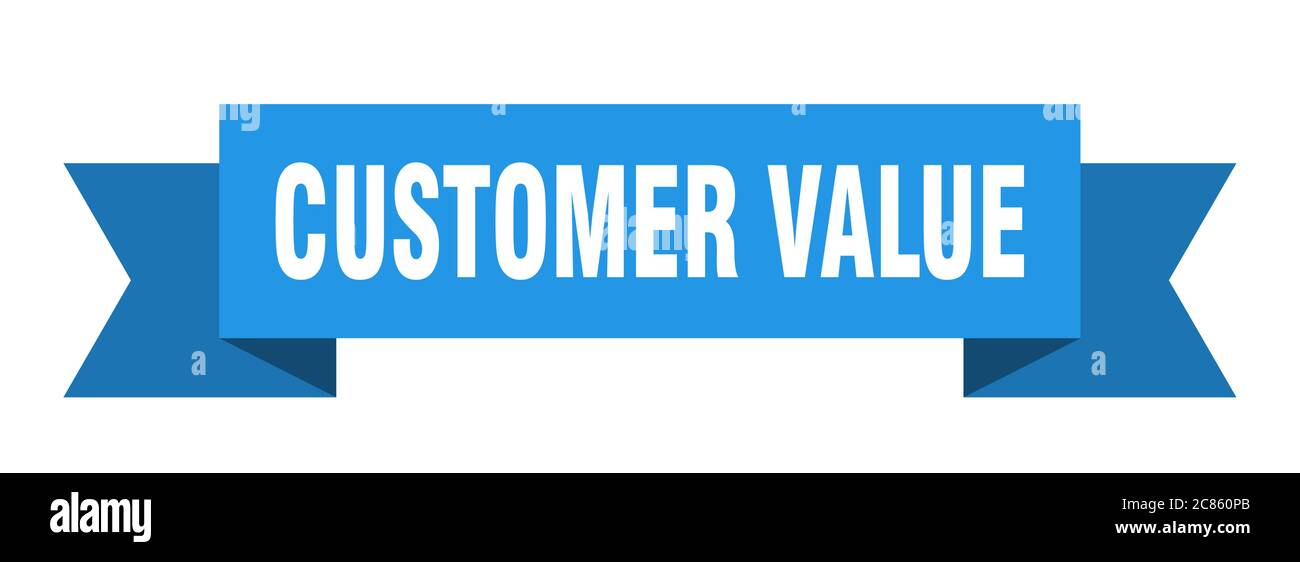 customer value ribbon. customer value paper band banner sign Stock ...