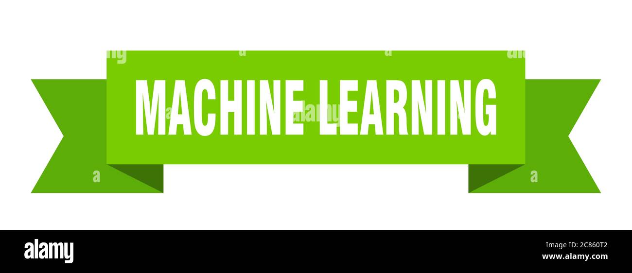 machine learning ribbon. machine learning paper band banner sign Stock ...