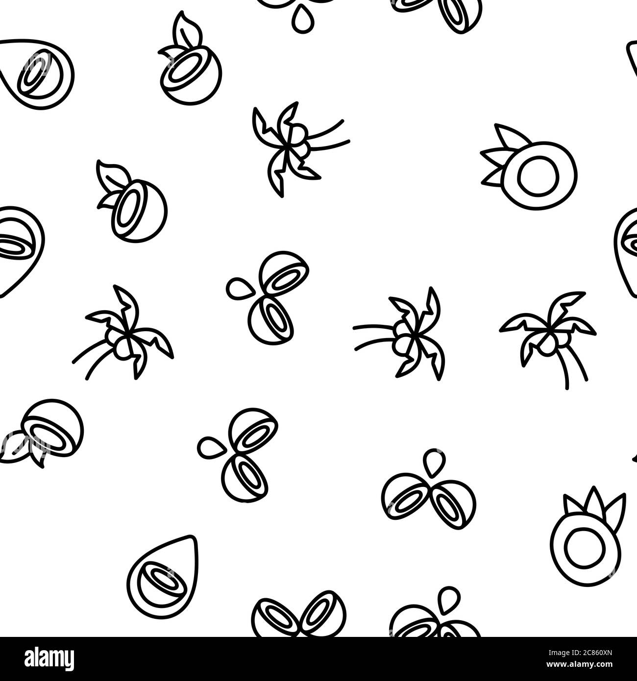 Coconut Food Vector Seamless Pattern Stock Vector Image & Art - Alamy