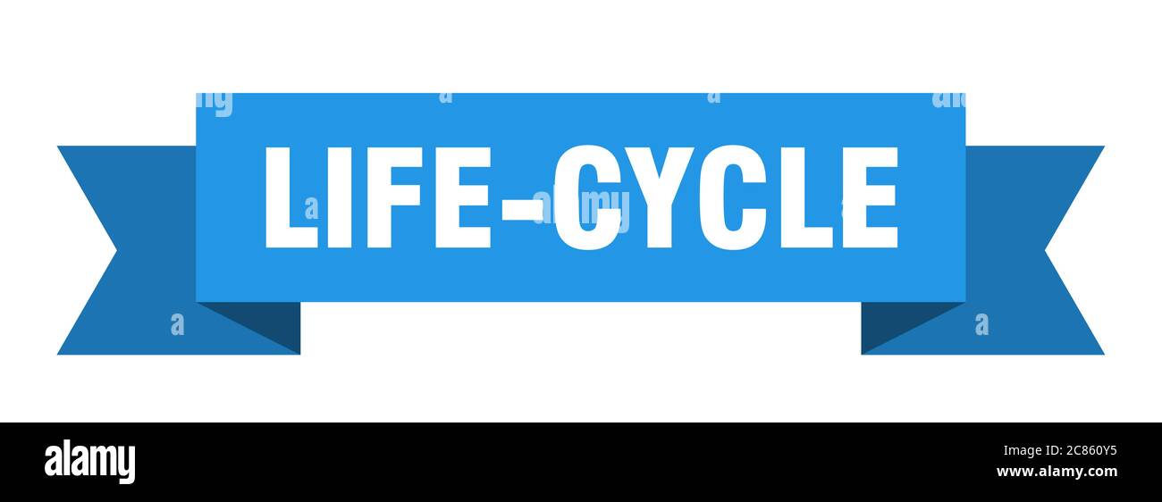 life-cycle ribbon. life-cycle paper band banner sign Stock Vector Image ...