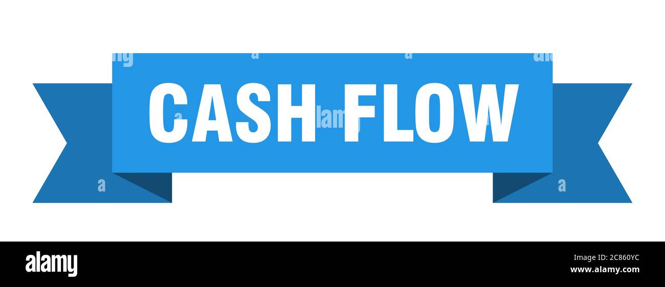 cash flow ribbon. cash flow paper band banner sign Stock Vector Image ...