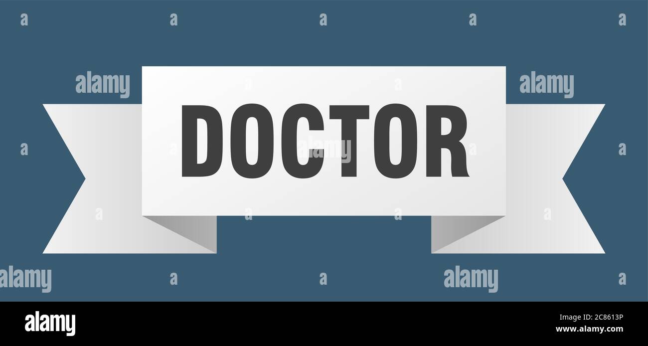 doctor ribbon. doctor paper band banner sign Stock Vector Image & Art ...