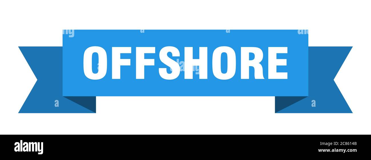 offshore ribbon. offshore paper band banner sign Stock Vector Image ...
