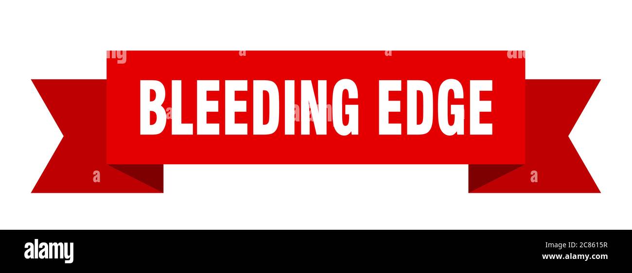 bleeding edge ribbon. bleeding edge paper band banner sign Stock Vector Image & Art - Alamy