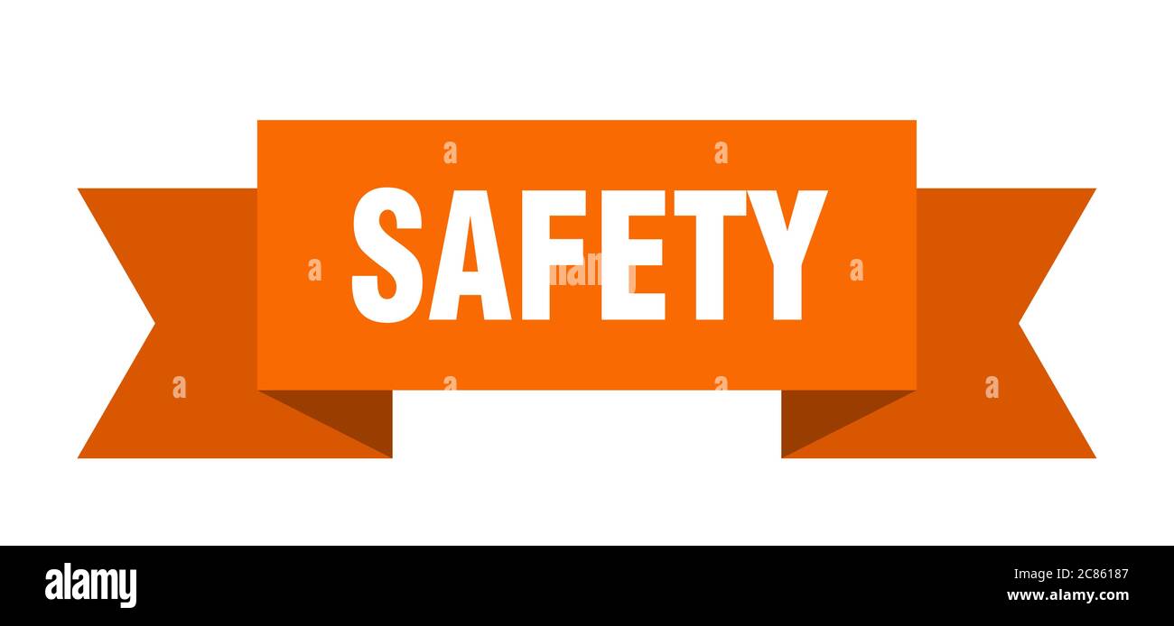 safety ribbon. safety paper band banner sign Stock Vector Image & Art ...