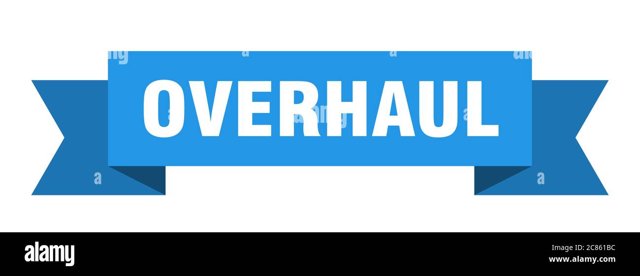overhaul ribbon. overhaul paper band banner sign Stock Vector Image ...