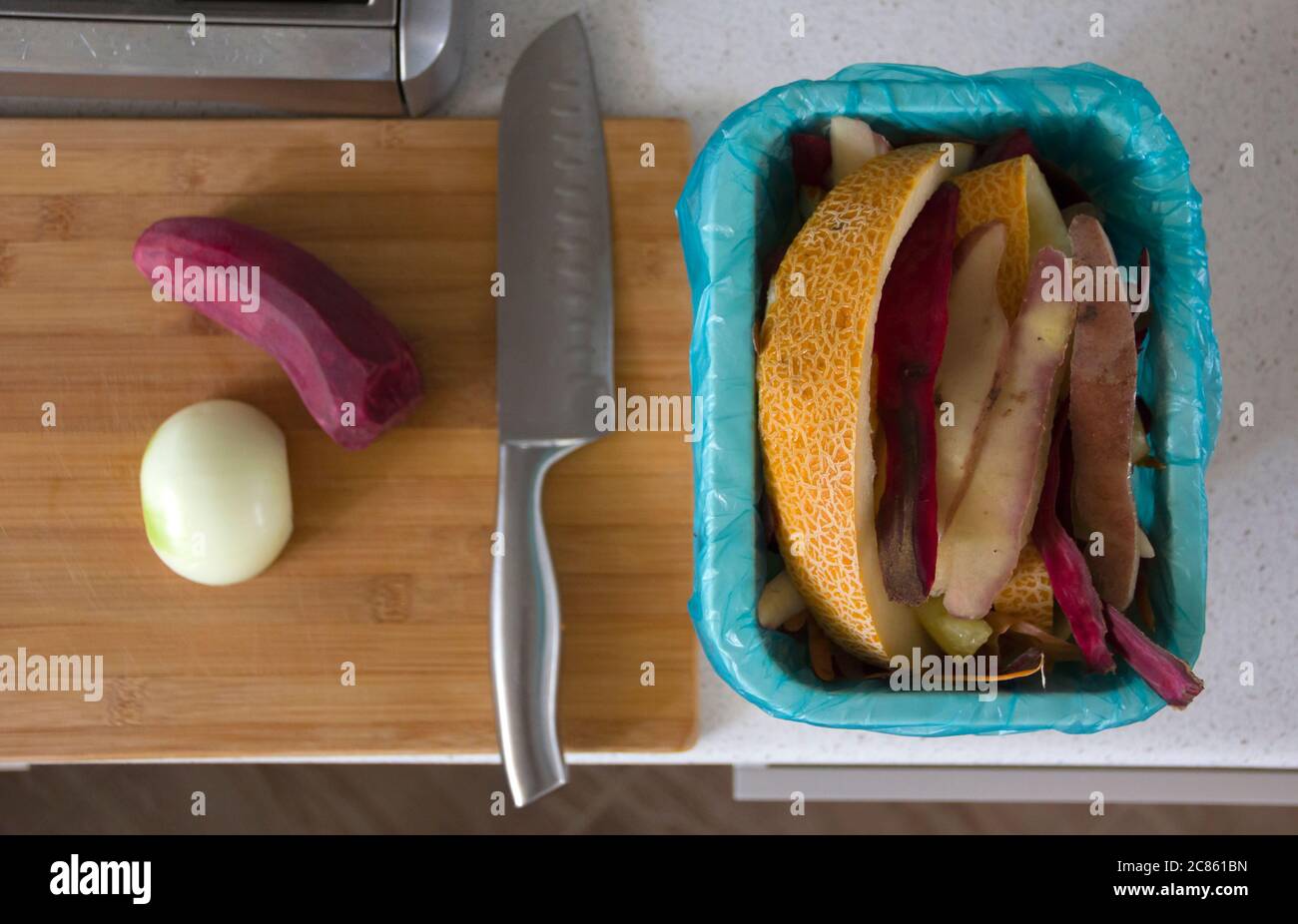 sorting organic food residues, plant waste are sorted into a separate ...