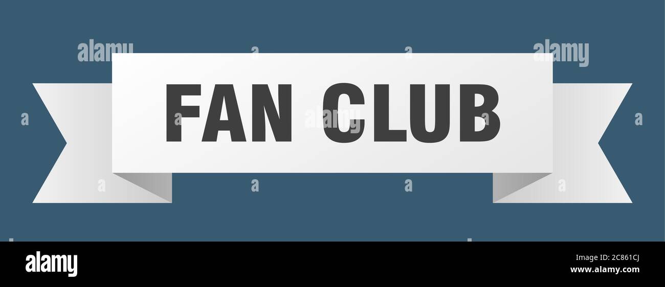 fan club ribbon. fan club paper band banner sign Stock Vector Image ...