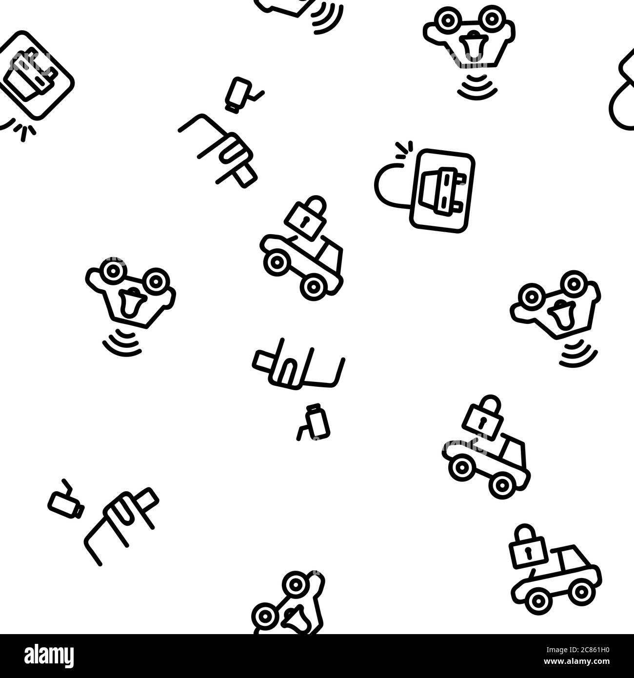 Car Theft Vector Seamless Pattern Stock Vector Image & Art - Alamy