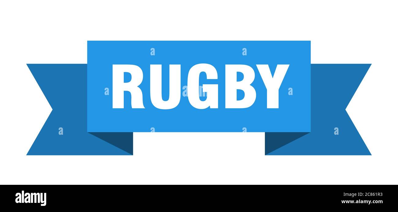 rugby ribbon. rugby paper band banner sign Stock Vector Image & Art - Alamy