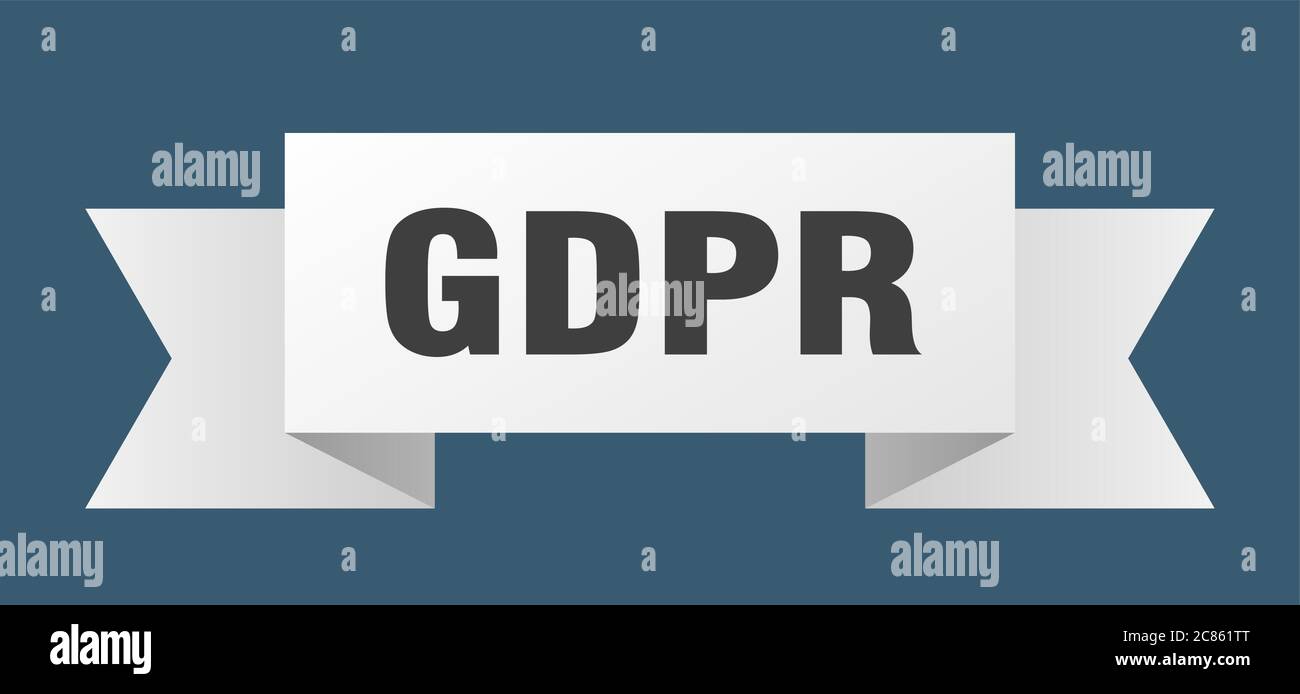 gdpr ribbon. gdpr paper band banner sign Stock Vector Image & Art - Alamy
