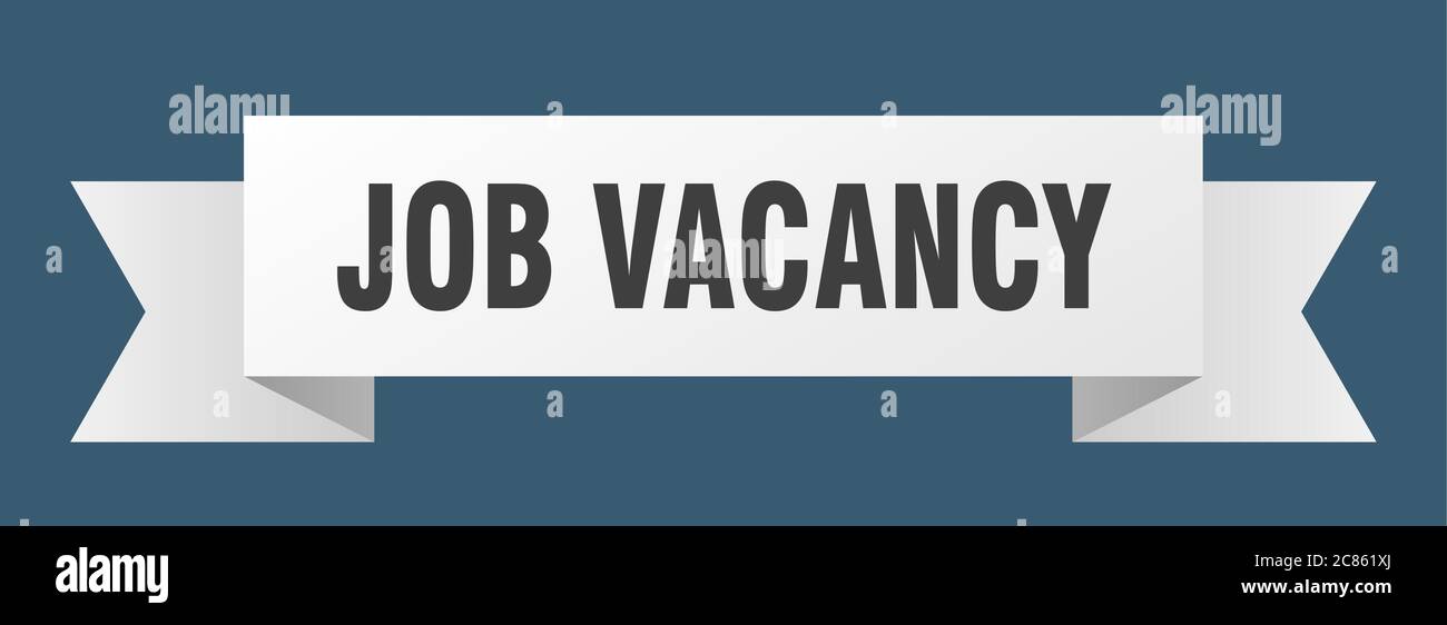 job vacancy ribbon. job vacancy paper band banner sign Stock Vector ...