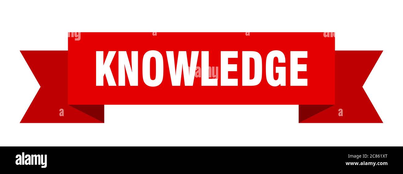 knowledge ribbon. knowledge paper band banner sign Stock Vector Image ...